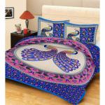 Buy PALANG SHOBHA Cotton sanganeri Jaipuri Bedsheet 141 TC Queen Size ...