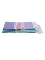 Buy BIANCA jadore blue/mint Turkish Hammam Towel stripe(152 x 76 cm ...