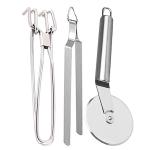 Buy DreamBasket Stainless Steel Pakkad & Roti Chimta & Pizza Cutter for ...