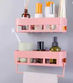 Buy SHOPITECH Wall Mounted Storage Rack Holder Self-Adhesive Wall ...