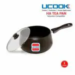 Buy UCOOK Black Hard Anodised Induction Tea Pan with Glass Lid 2 L ...