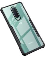 Buy Bluvver OnePlus 8 Transparent Black Bumper Plastic Hybrid Crystal ...