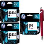 Buy HP 803 Original Ink Cartridge (Small Black Twin & Colour) (Set of 3 ...