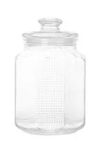 Buy Homies Transparent Glass Engraved Octagonal Air Tight Glass Mason ...