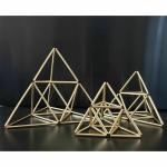 Buy YMM DECOR Geometric Sculpture Pyramid decor,gold, silver, black ...