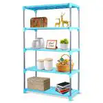 Buy LivingBasics 5Tier Multipurpose Plastic Storage Rack for Books ...