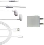 Buy Badger White Combo Of Charger ,Data Transfer Charging Cable And Key ...