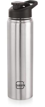 Buy Basik Chrome Steel Single Wall Water Bottle, 920 Ml Online at Best ...