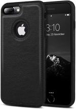 Buy Mbcase Apple Iphone 8 Plus Black Leather Back Cover Online at Best ...