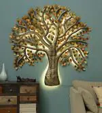Buy SMAART CRAAFTS Enlightenment Tree Decor with LED Wall Art Metal ...