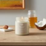 Buy AromaticFables- Coconut Glass Jar Bosco Pond Scented Candle Online ...