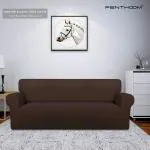 Buy PENTHOOM Elastic Sofa Cover 4 Seater Fully Covered| Plain Sofa ...
