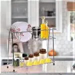 Buy Spark Home Stainless Steel 2-Tier Spice Trolley Container Organiser ...