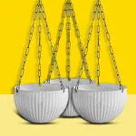 Buy 10CLUB Euro Hanging Planters - 3 Pcs (7 Inch, White) | Decorative ...