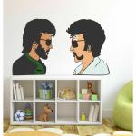 Buy Wallzone Multicolor Pvc, Vinyl Rajini Large Wallsticker, 80 X 50Cm ...