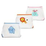 Buy Softcare Boys and Girls White Printed Cotton Padded Pack of 3 ...