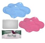 Buy Re:Pad Reusable Sanitary Pads Blue and pink(2+ 2) Online at Best ...