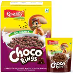 Buy Kwality Choco Rings 375g Box & Choco Flakes 125g Pouch Online at ...