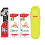 Buy SlimSoft Charcoal Toothbrush+Toothpaste for Kid(0-2 years)70gx2+Anti-Bacterial Toothbrush ...