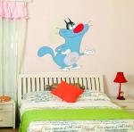 Buy Decor Villa oggy Wall Sticker & Decal (PVC Vinyl,Size-58 Cm X 53 Cm ...