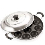 Buy Canberry Non Stick 12 Cavity Black Aluminium Appam Maker with ...