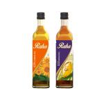 Buy Raha Sunflower oil 1ltr and Rice bran oil 1ltr Pet bottle - Pack of ...