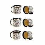 Buy Caffeine Black Ceramic Maggie Mug (Set Of 6) Online at Best Prices ...
