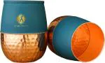 Buy Atya Luxury Blue Copper Juice Glass, 225 Ml (Pack Of 2) Online at ...