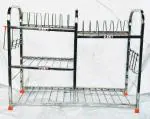 Buy TSW Stainless Steel Round Pipe Stand Utensil Kitchen Rack,Silver ...