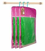 Buy atorakushon Satin Hanging Saree Cover Wardrobe Cloth organizer for ...