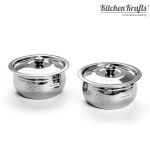 Buy Kitchen Krafts 2 Pcs Apple Handi with Lid -16 cm Each without ...