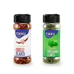 Buy Tikku Chilli Flakes 45g, Oregano Leaves 25g Combo (Pack of 6 ...