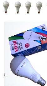 Buy RCLU VAYAR RECHARGEABLE LED BULB 12W (PACK OF 4) Online at Best ...