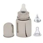 Buy Beautiq Unique Collections Complete Stainless Steel Baby 2 in 1 Feeding Bottle 160ml with ...