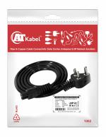 Buy ATKABEL 1 mtr Power Cord 3 Pin Laptop Power Cord, Power Cable Adapter Charger Cable Black ...