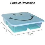 Buy Kartual 3 Compartment Smiley Face Lunch Box With Spoon & Fork for ...
