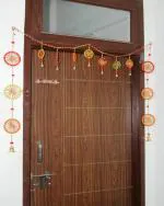 Buy AIVIK Rajasthani 3 Ring Latkan Traditional Handicraft Hanging Pair ...