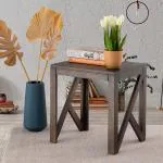 Buy Metalsmith Grey Wooden Side Table For Home, Kitchen, Living Room ...