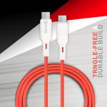 Buy FLYKR USB Type C To C Type Cable 1.2 m DATA CABLE RISE DC010 RED (Compatible with Tablet ...