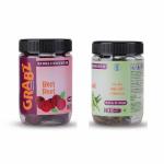 Buy Grabz Crunchy Beetroot & Okra Jar Combo (Sun Dried, Air-Fried, Sprinkled with Olive Oil(