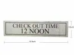 Buy THW Stainless Steel Self Adhesive Check Out Time 12 Noon Signage ...