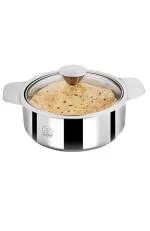 Buy NanoNine Roti Saver Stainless Steel Chapati Pot With Glass Lid ...