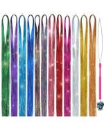 Buy LYTIX Multicolor Synthetic Hair Extensions Tinsel Kit Glitter Shiny ...