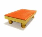 Buy Shinde Exports Orange Wooden Meenakari Chowki Bajot Choki Chaurang ...