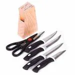 Buy HEMIZA - 6 PCS Knife Set with Wooden Block, Knife Set, Stainless ...