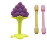 Buy Enorme Silicone Grapes Fruit Shape Teether with Dumbler / Sticks ...