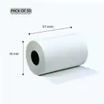 Buy Techxtra 57MM x 15 mtr (2Inch) (55 GSM) Thermal Paper roll ideal ...