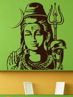 Buy Trends on wall Brown Vinyl Lord Shiv Wall Sticker 64 x 56 cm Online ...