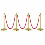 Buy Robustt Stainless Steel Golden Q Manager Barricade with Red Velvet ...