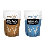 Buy Amwel Combo of Organic Jowar Atta 450g + Organic Quinoa Atta 450g ...